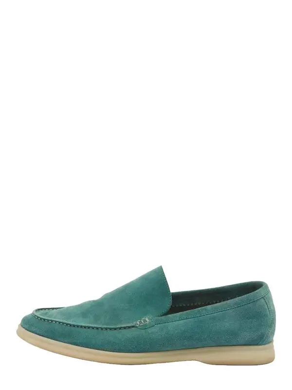 Loro Piana Summer Walk Suede Loafers - Green