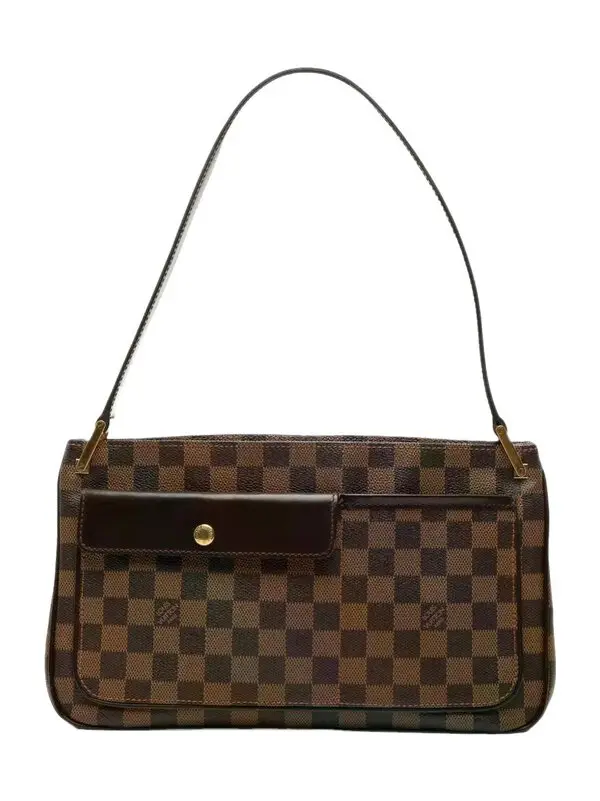 LOUIS VUITTON Damier Ebene Aubagne Shoulder Bag - Brown
