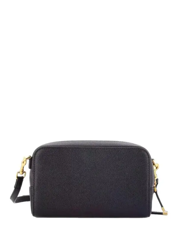 Dior Caro Double Pouch Leather Crossbody Bag - Black