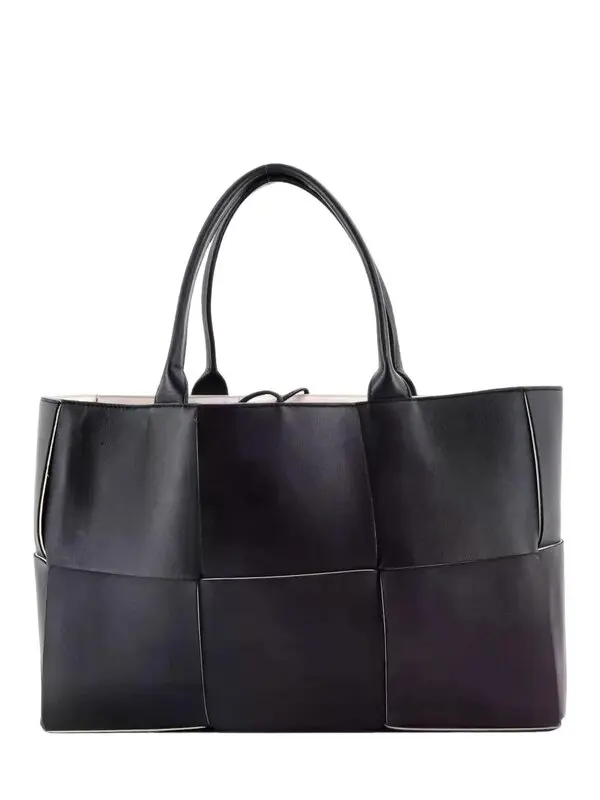 Bottega Veneta Arco Maxi Intrecciato Leather Medium Tote Bag - Black