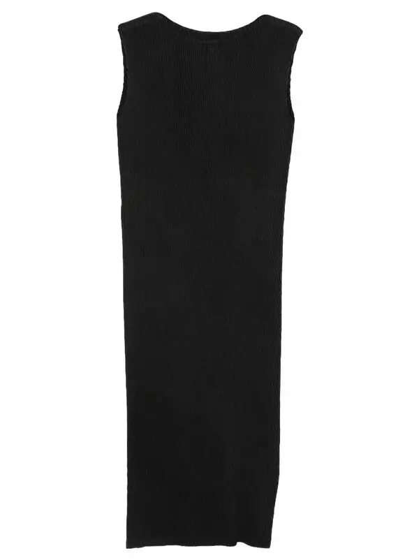Issey Miyake Plissé Sleeveless Midi Dress - Black