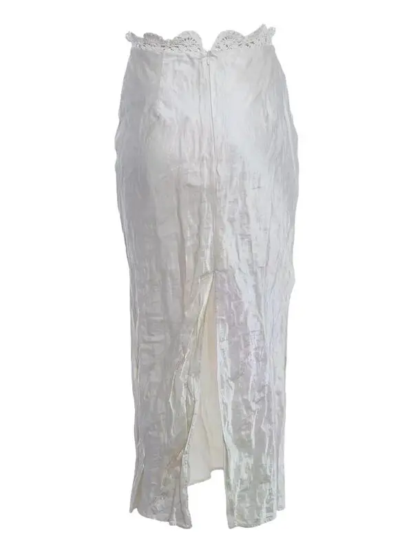 Magda Butrym Crochet Trim Maxi Skirt - Neutrals