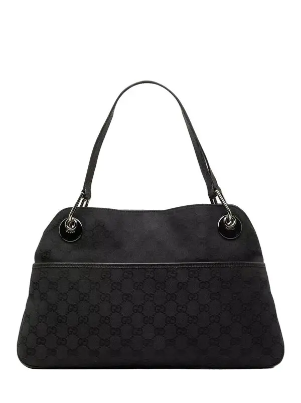 Gucci Gg Canvas Eclipse Shoulder Bag - Black