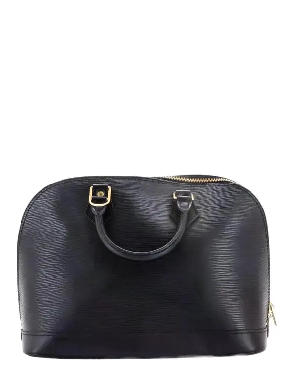 LOUIS VUITTON Vintage Alma Handbag Epi Leather Pm Satchel - Black