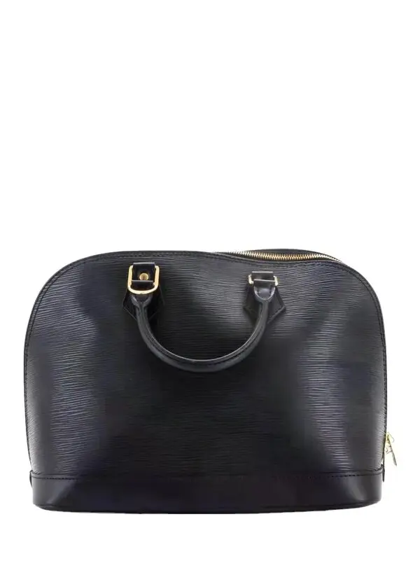 LOUIS VUITTON Vintage Alma Handbag Epi Leather Pm Satchel - Black