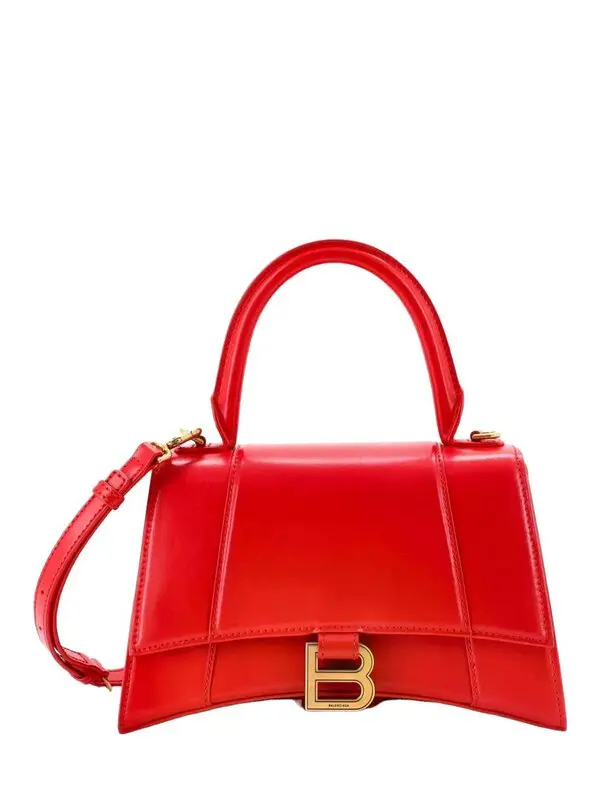 Balenciaga Hourglass Top Handle Bag Small Satchel - Red