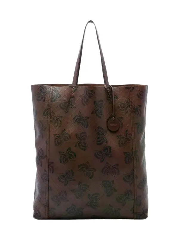 Bottega Veneta Intrecciomirage Butterfly Tote Bag - Brown