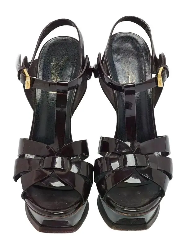 Saint Laurent Tribute Platform Pumps - Brown