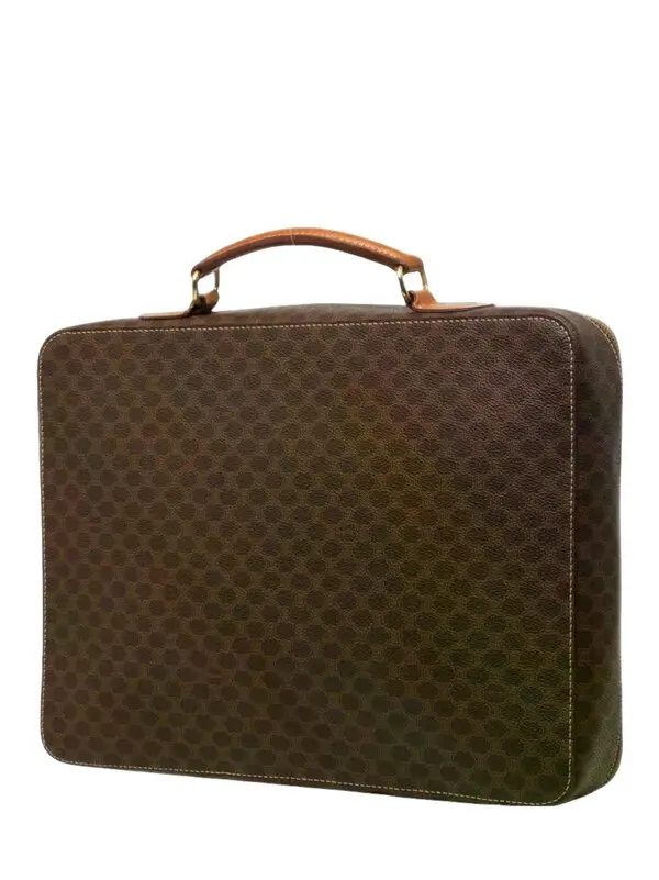 Celine Macadam Coated Canvas Briefcase Business Bag - Brown