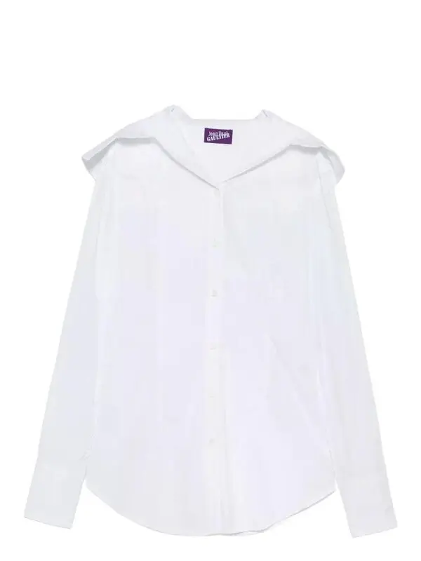JEAN PAUL GAULTIER Cotton Hooded Button-up Shirt - White