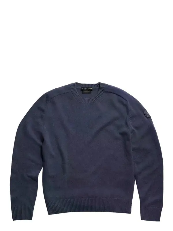 Canada Goose Logo Patch Merino Sweater - Blue