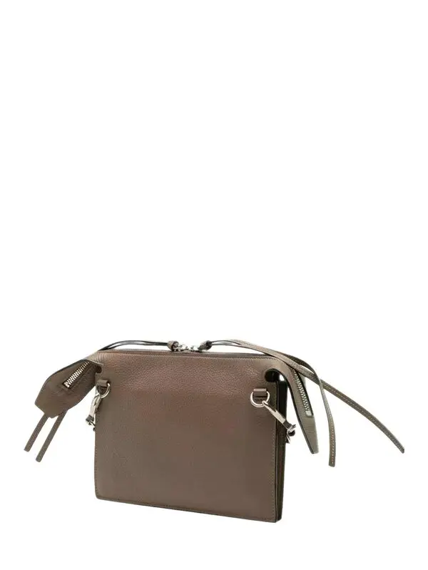 Balenciaga 2020-2021 Pebbled Leather Neo Classic City Pouch Crossbody Bag - Brown