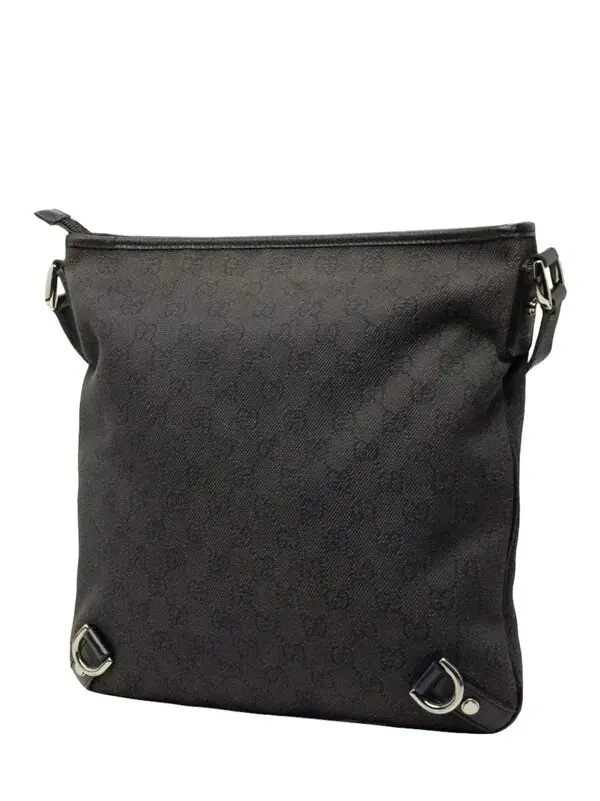 Gucci Gg Monogram Denim Abbey D-ring Crossbody Bag - Brown