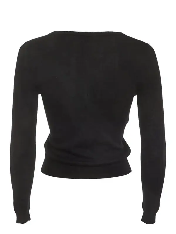 Moschino Intarsia Knit Cardigan - Black