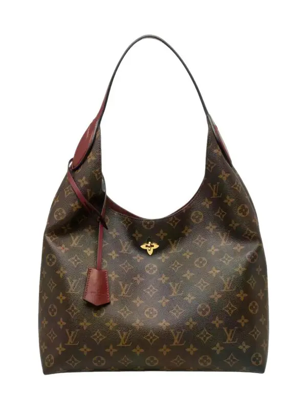 LOUIS VUITTON 2018 Monogram Flower Hobo Bag - Brown