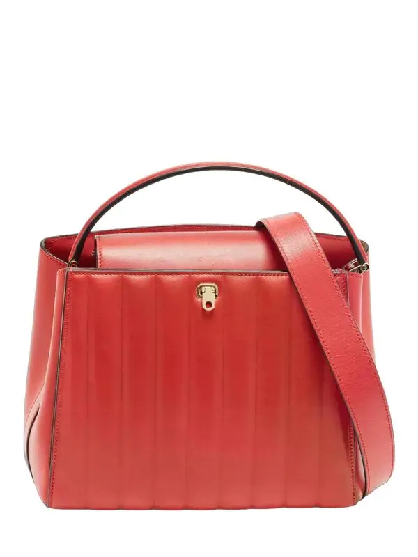 VALEXTRA Brera Quilted Tote Bag - Red