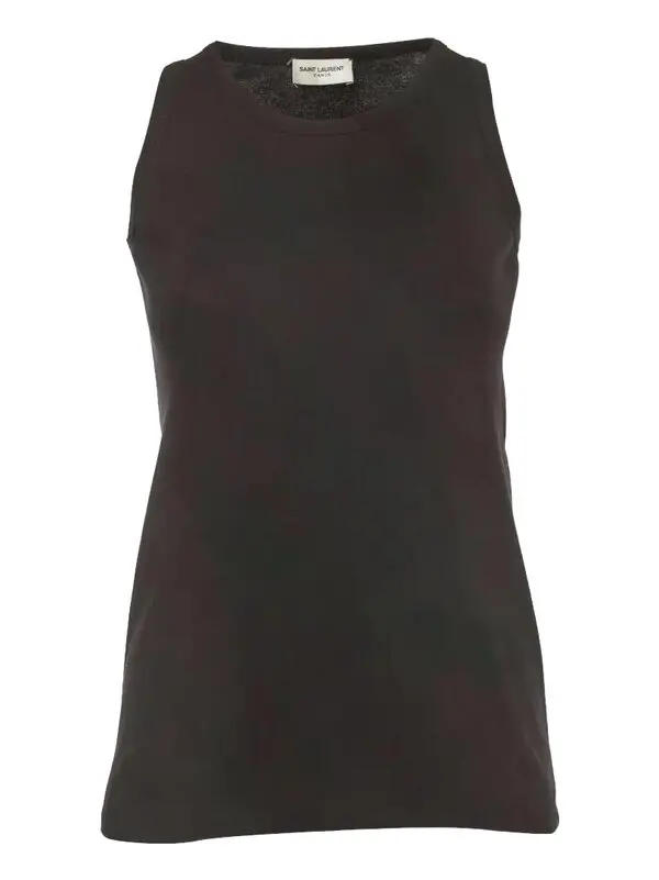 Saint Laurent Knit Tank Top - Brown