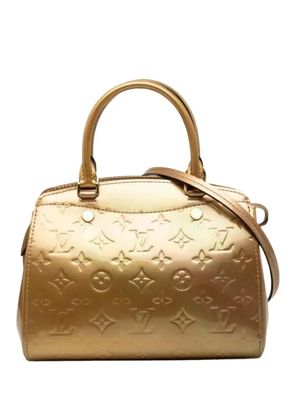 LOUIS VUITTON Monogram Vernis Brea Pm Satchel - Gold