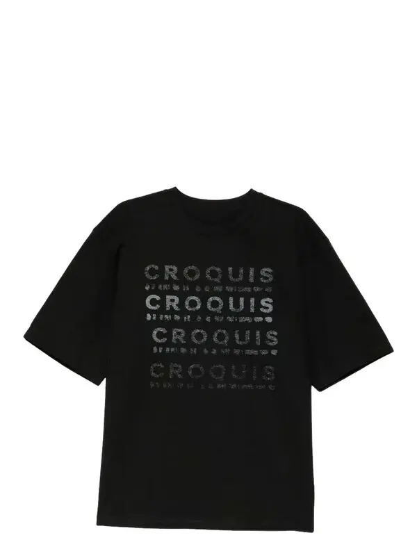 CROQUIS Graphic-print Tee - Black