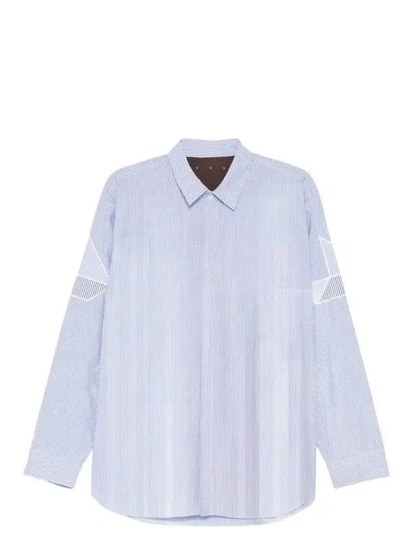CROQUIS Sailboat-appliqué Striped Shirt - Blue