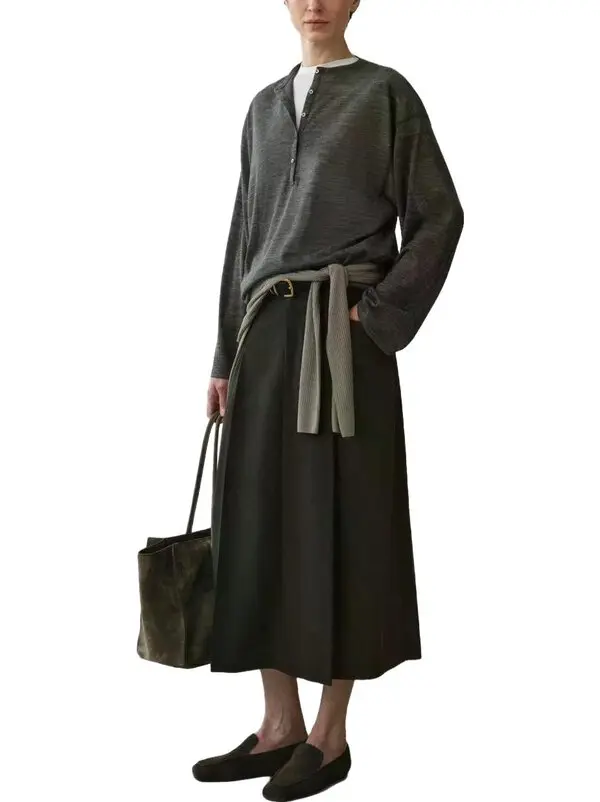 LESS A-line Pleated Skirt - Grey