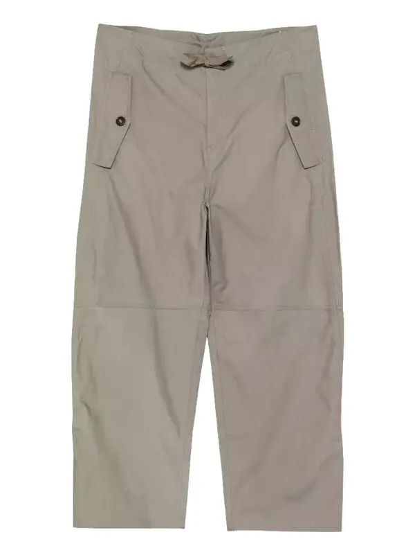 LESS Cotton Barrel-leg Trousers - Grey