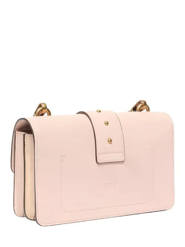 Pinko Love Birds Crystal-embellished Shoulder Bag - Pink