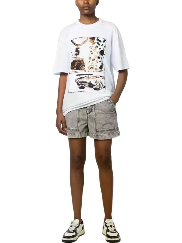SPRAYGROUND Graphic Print Crewneck T-shirt - White