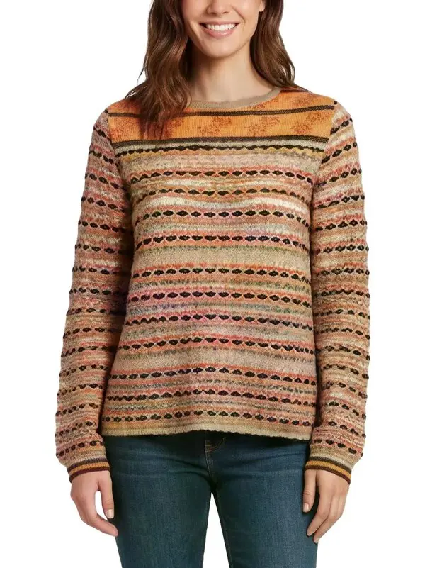 Missoni Striped Intarsia Knit Sweater - Orange