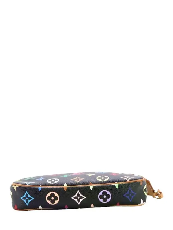 LOUIS VUITTON Pochette Accessoires Monogram Multicolor Clutch Bag - Black