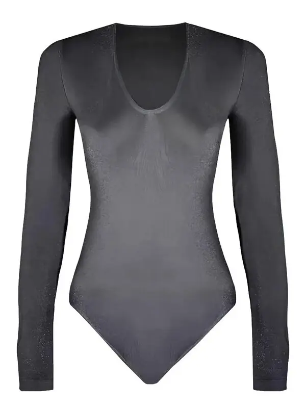Wolford Long-sleeve Shimmer Effect Bodysuit - Black