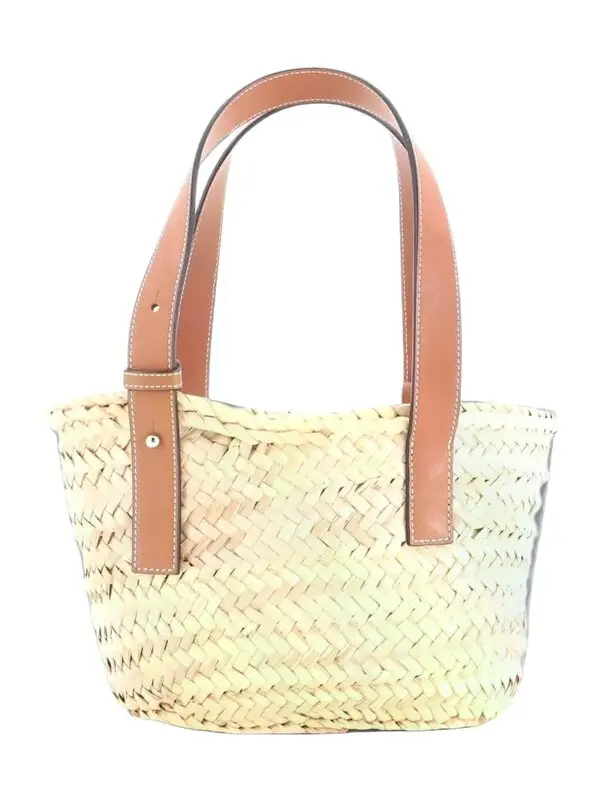 Loewe Raffia Small Tote Bag - Brown
