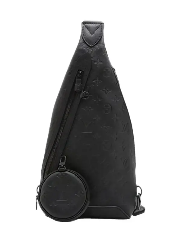 LOUIS VUITTON Monogram Shadow Duo Slingbag Crossbody Bag - Black