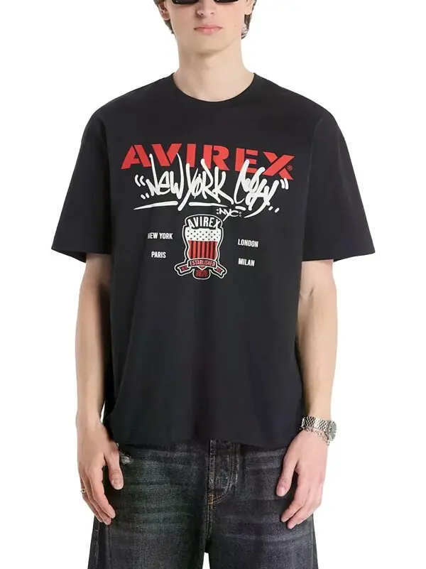 AVIREX Logo-print T-shirt - Black