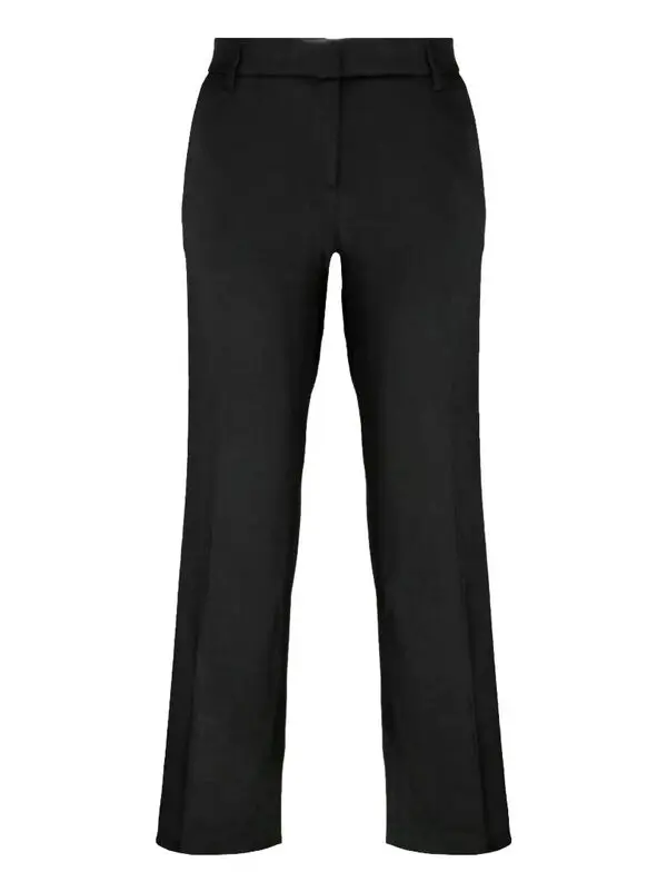True Royal Belt-loop Pressed-crease Trousers - Black