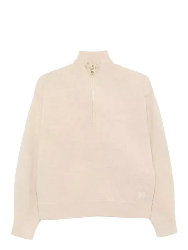 KUJTEN Cashmere Quarter-zip Sweater - Neutrals