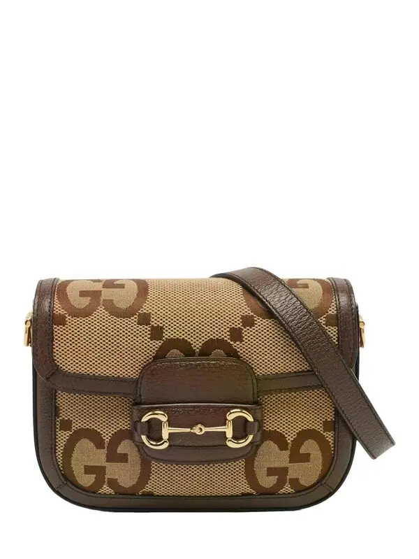Gucci Horsebit 1955 Jumbo Gg Shoulder Bag - Brown