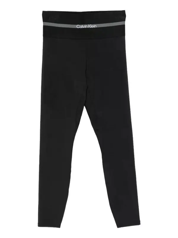 Calvin Klein Logo-waistband Leggings - Black