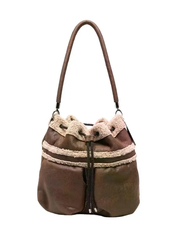 LA MILANESA Drawstring Shoulder Bag - Brown