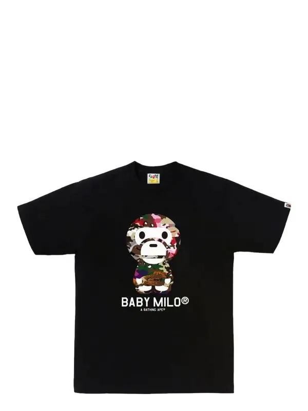 A BATHING APE Baby Milo Camo-print T-shirt - Black