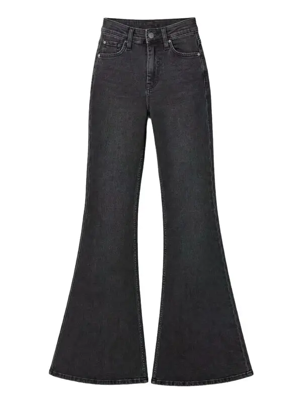 FRAME High-waisted Flared Jeans - Black