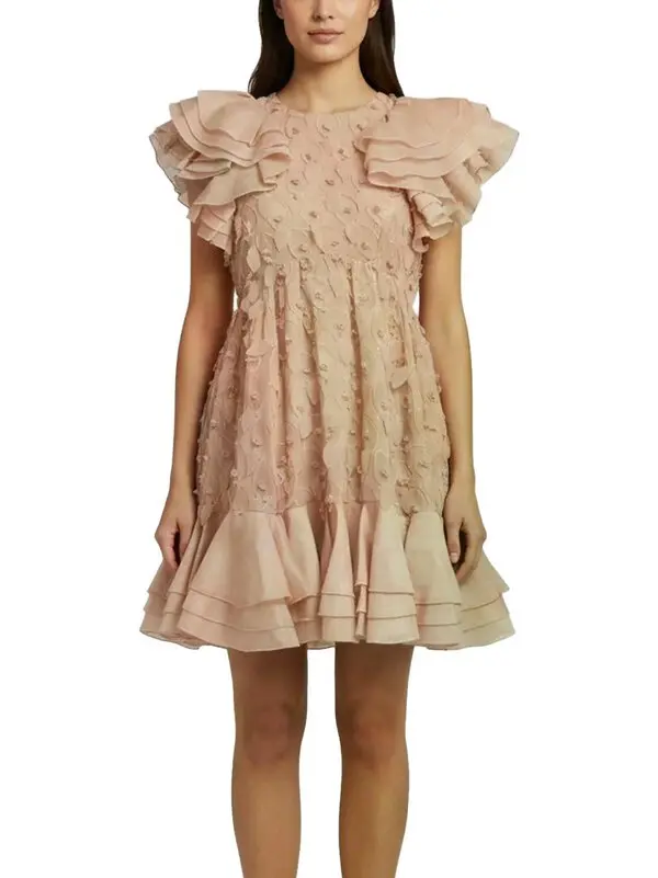 Zimmermann Dancer Frilled Mini Dress - Pink