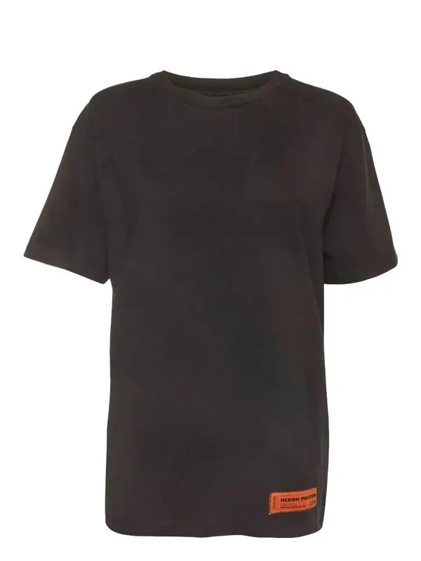 Heron Preston Logo Appliqué Crew Neck T-shirt - Black