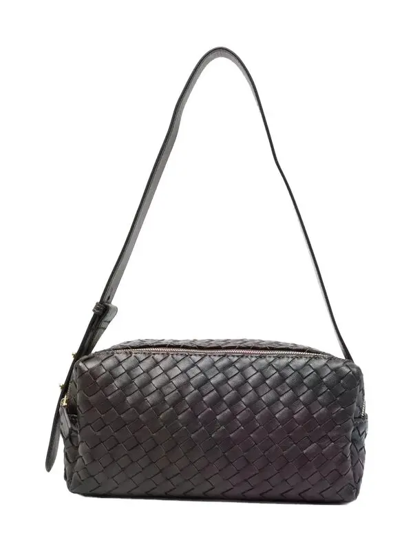 ELLEME Woven Leather Cross Body Bag - Brown