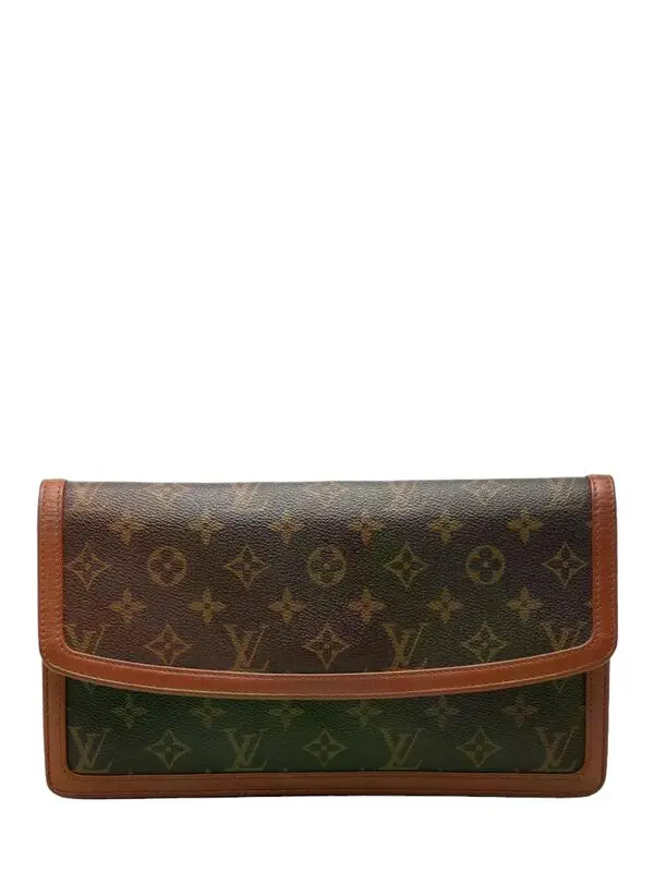LOUIS VUITTON 1996 Monogram Pochette Dame Gm Clutch Bag - Brown