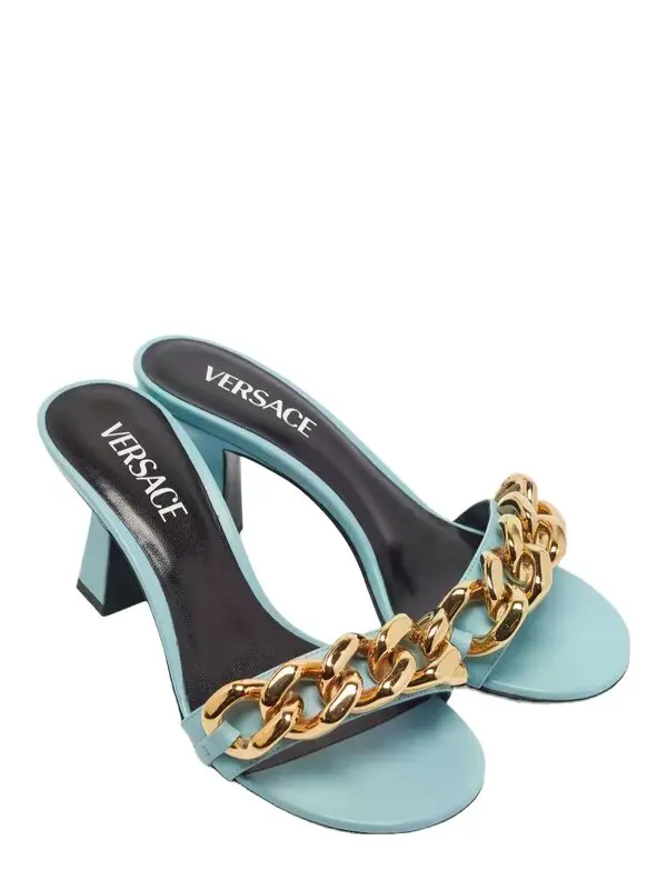 Versace Medusa Chain Sandals - Blue