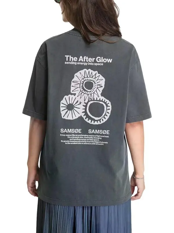 SAMSOE SAMSOE Graphic Print T-shirt - Grey