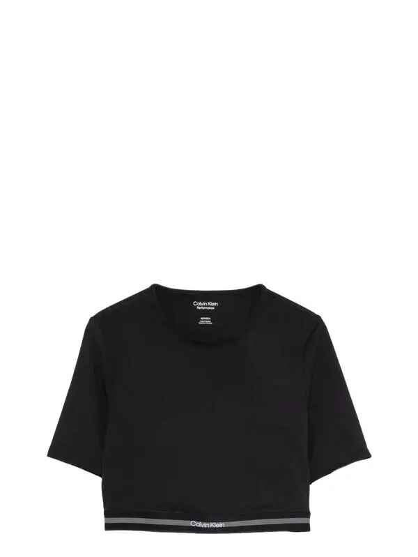 Calvin Klein Tape Cropped T-shirt - Black
