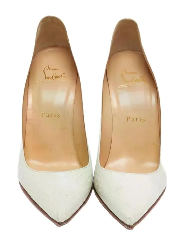 CHRISTIAN LOUBOUTIN So Kate Python-embossed Stiletto Pumps - White