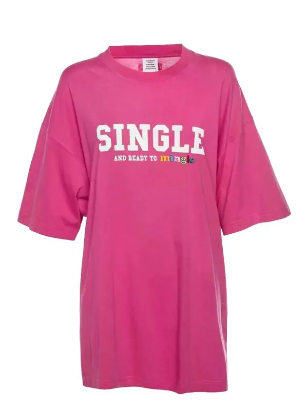 Vetements Graphic-print Oversized T-shirt - Pink
